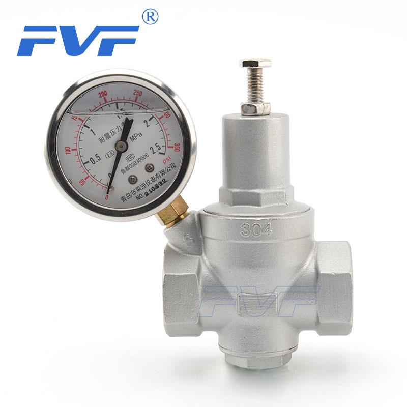 Stainless Steel Adjustable Pressure Reducing Valve With Pressure Gauge - FVF INDUSTRY CO., LIMITED